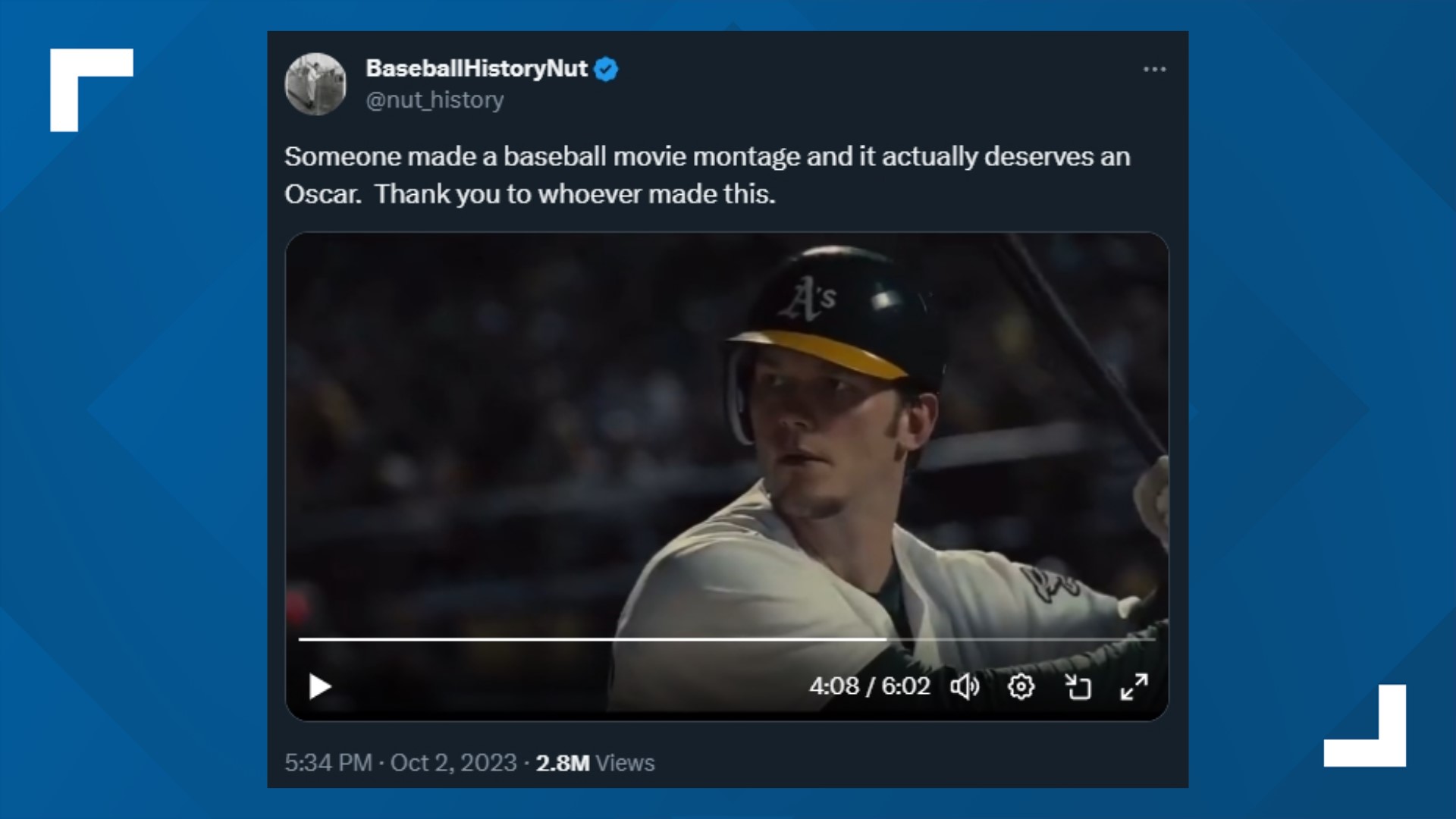 This baseball movie montage hits a home run online | 12news.com