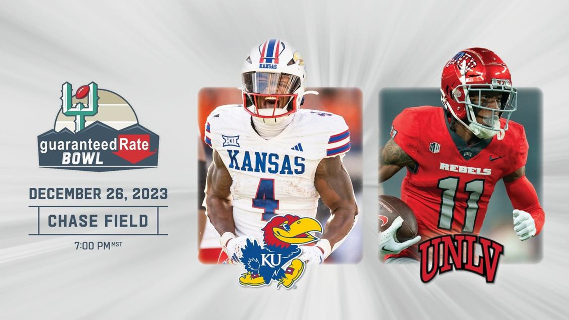 UNLV, Kansas at Chase Field tonight for Guaranteed Rate Bowl | 12news.com