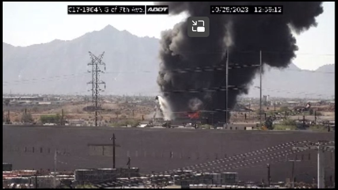 Fire burning in Phoenix, cause unknown | 12news.com
