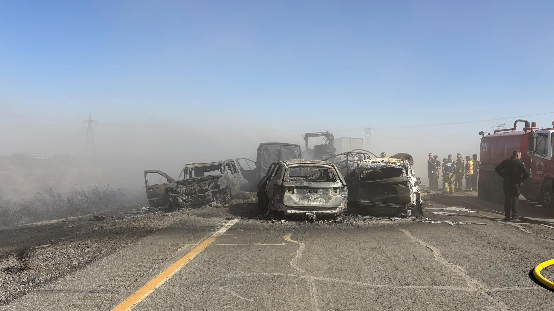 6 dead, a total of 13 hospitalized after fiery crash in Arizona ...