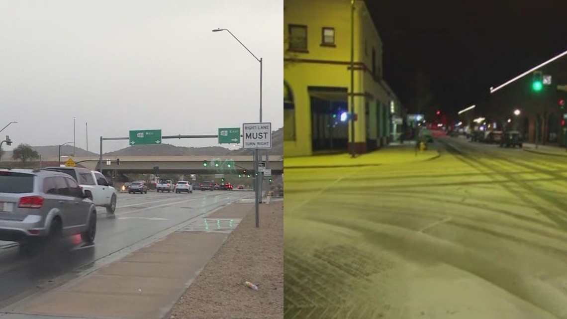 Rain, snow fall across Arizona as storm moves through Wednesday ...