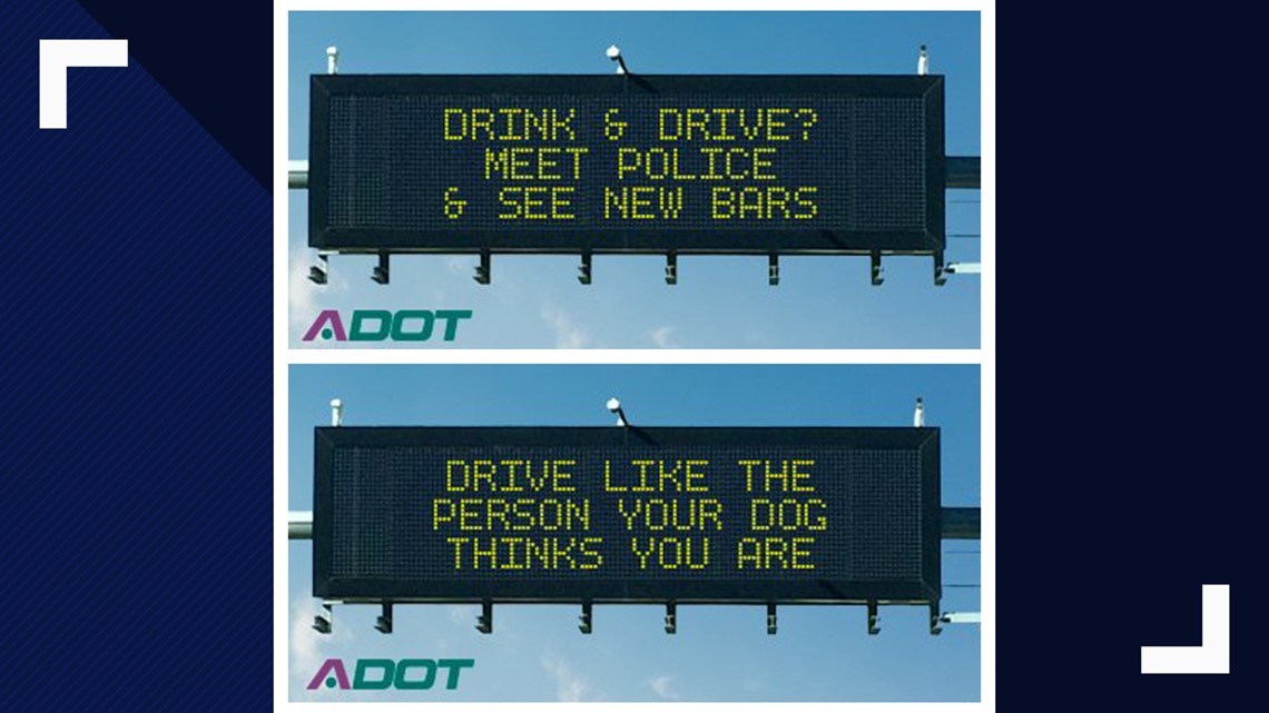 ADOT picks 2 freeway message contest winners to encourage safe driving ...