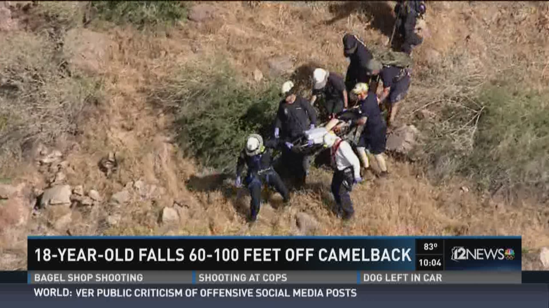 18-year-old in critical condition after faling off Camelback Mountain ...