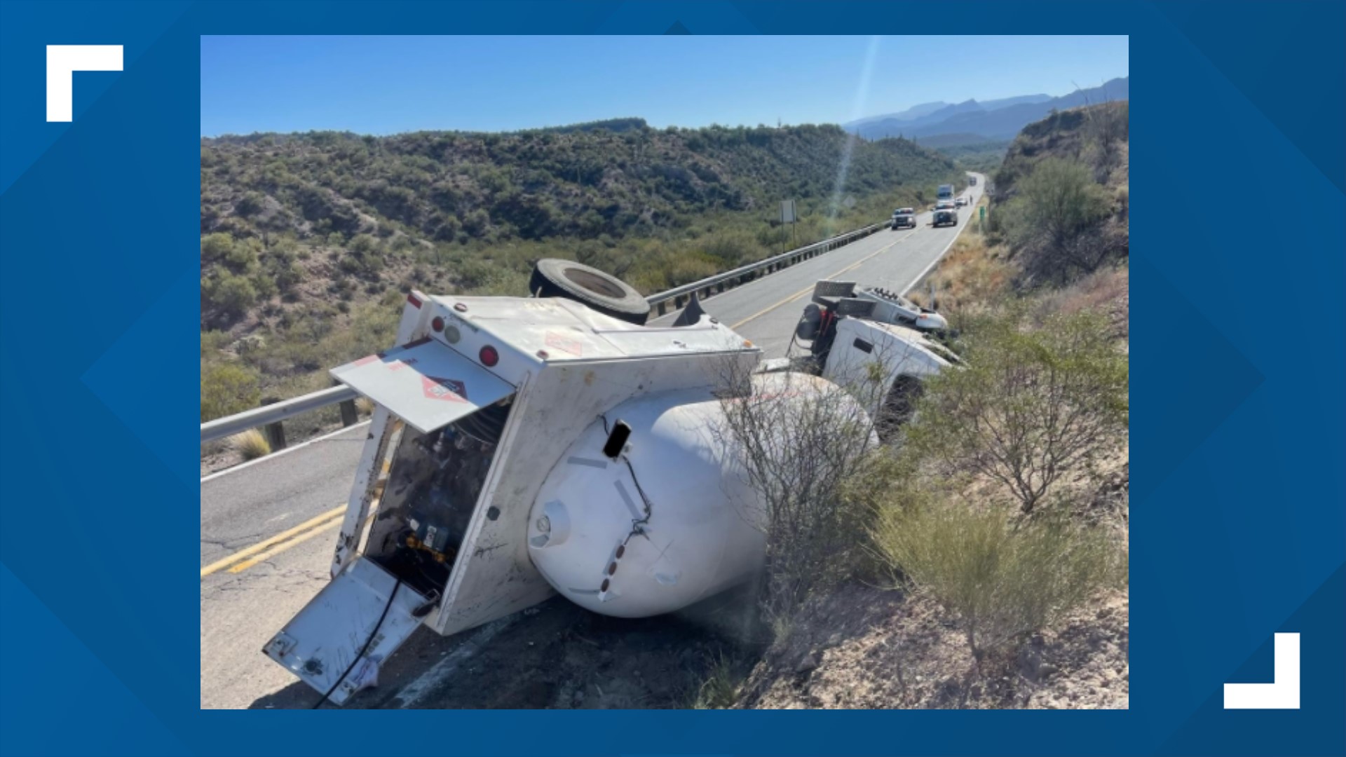 State Route 77 reopens Thursday after overturned trucker crash | 12news.com