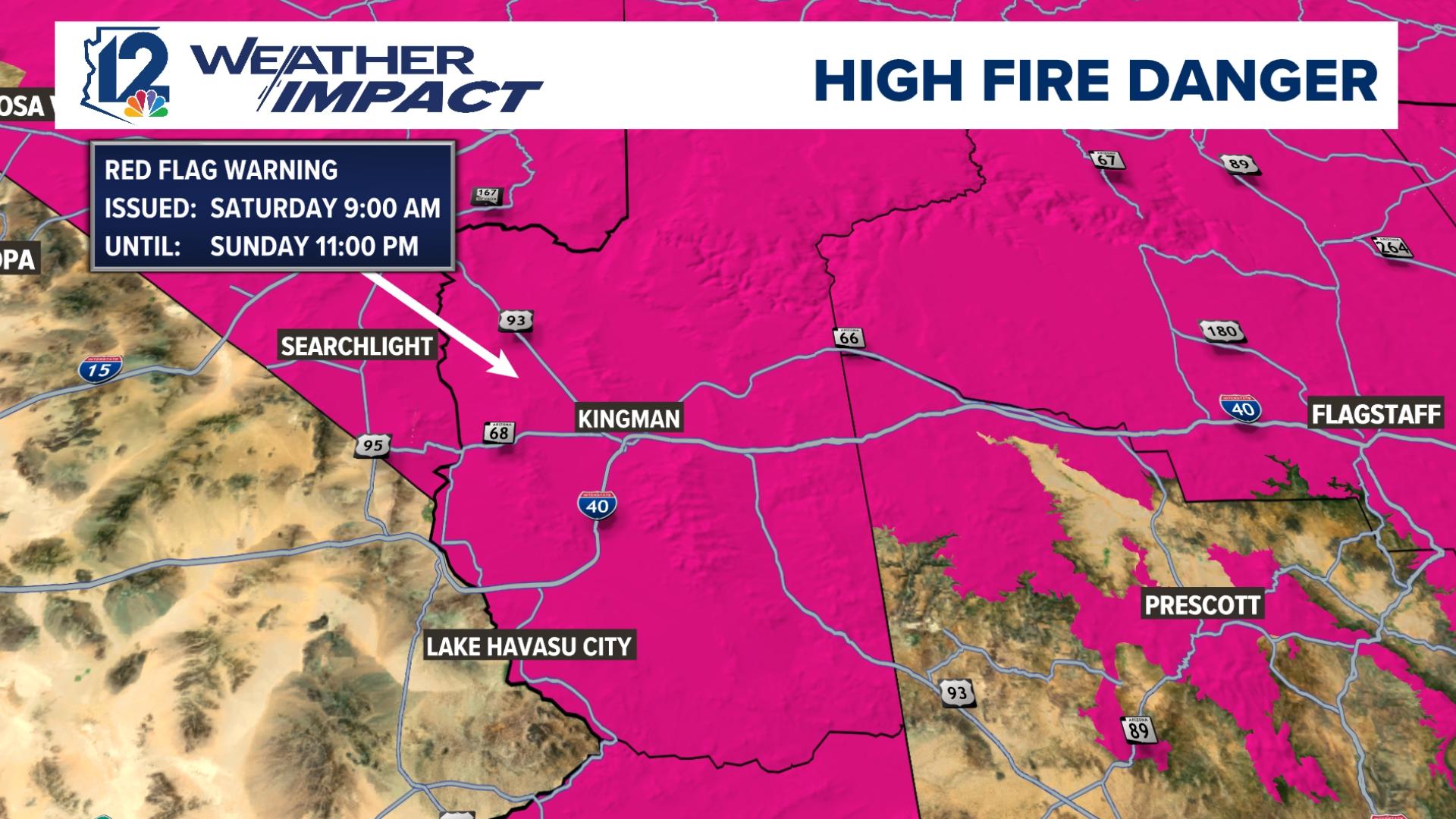 Weather Impact Alert: Increased fire danger across Arizona this weekend ...