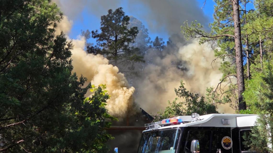 Rural Arizona residents evacuate due to large house fire | 12news.com