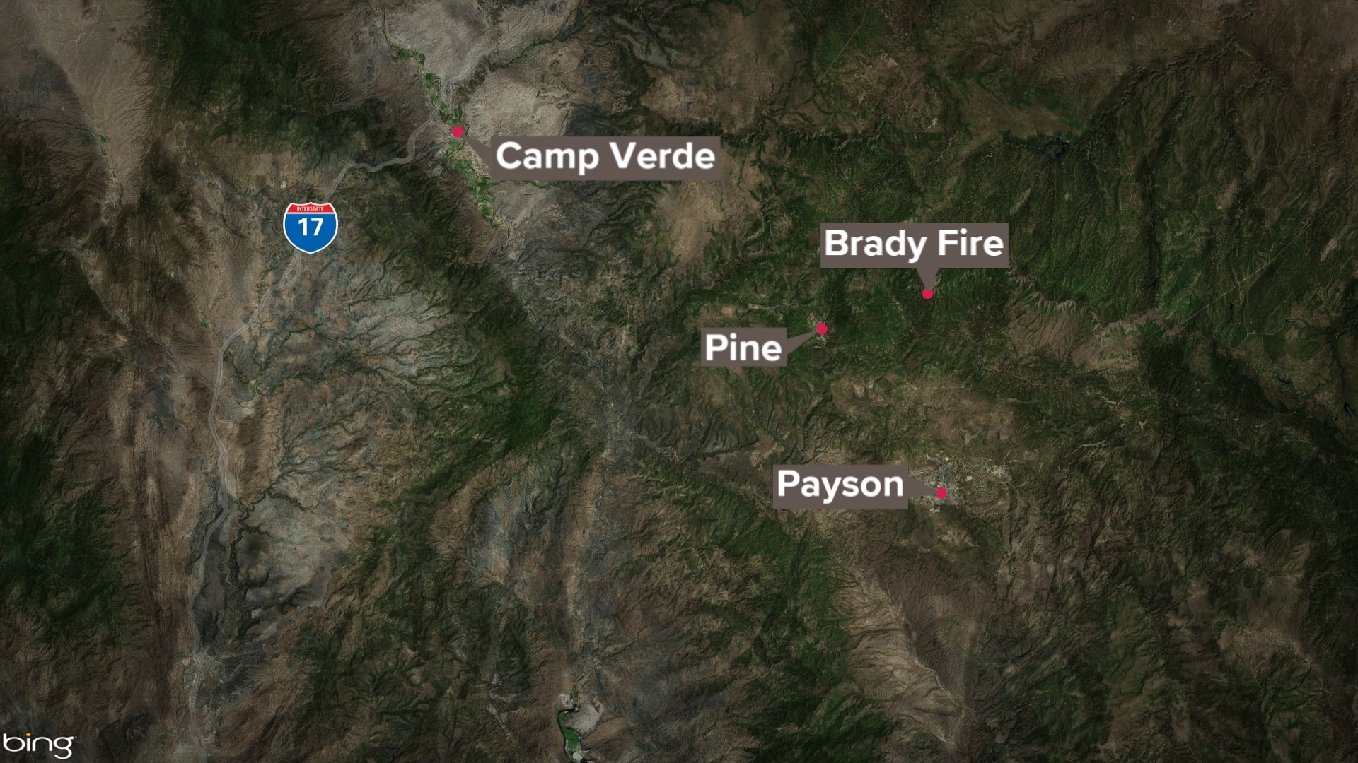 Latest on Brady Fire north of Payson, Arizona | 12news.com