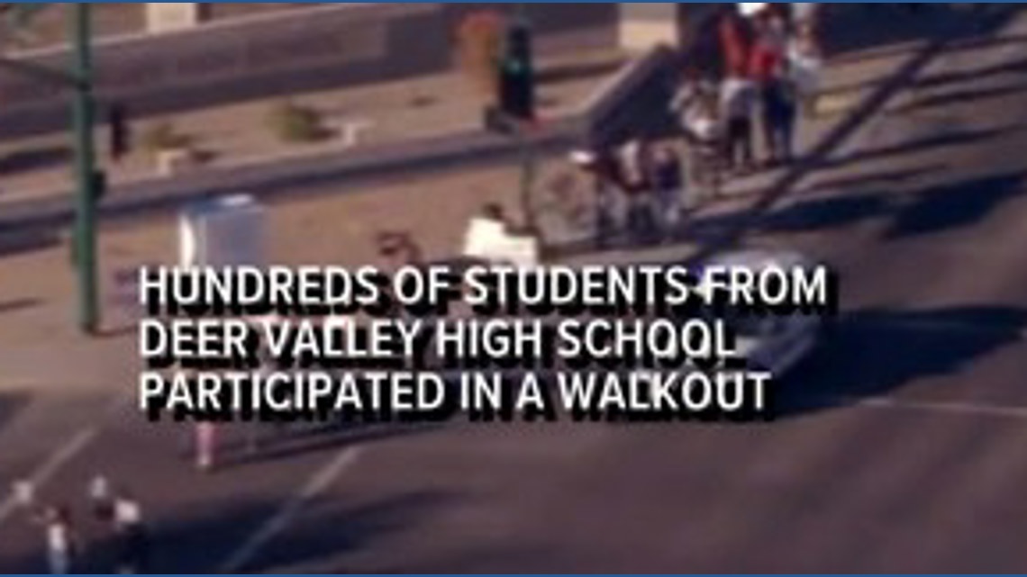 Deer Valley High School students participate in walkout | 12news.com