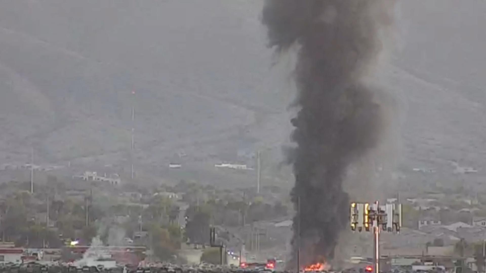 30 vehicles catch fire at West Valley junk yard; smoke visible from ...