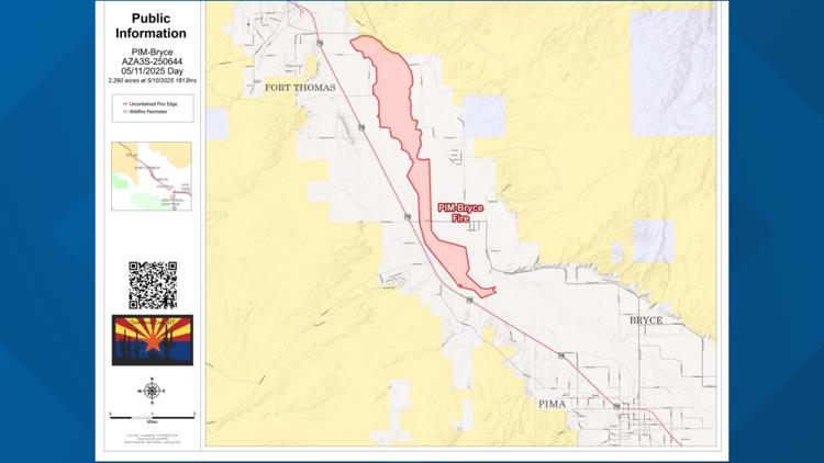 Bryce Fire fire chars 850 acres in eastern Arizona, 25% contained ...