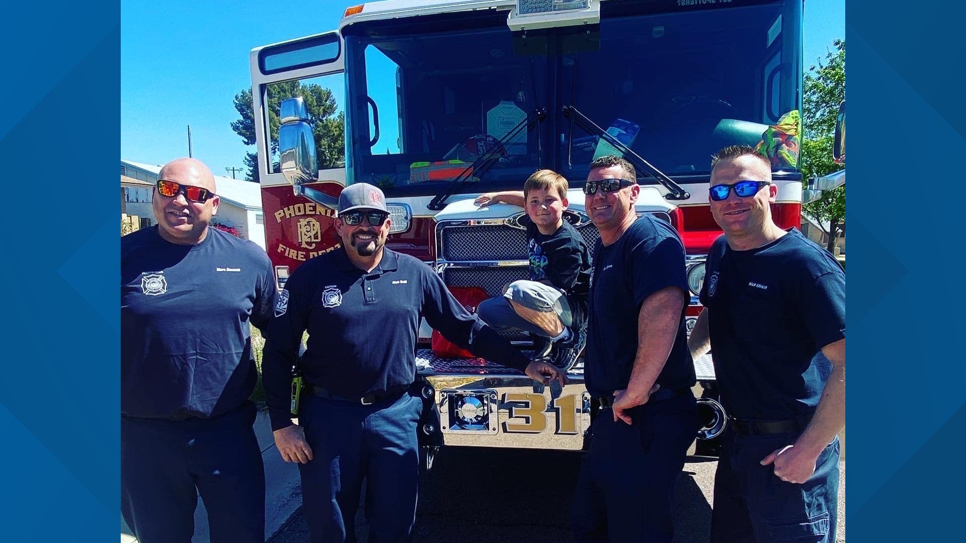 Birthday surprise: Phoenix firefighter visits boy whose life he saved 9 ...