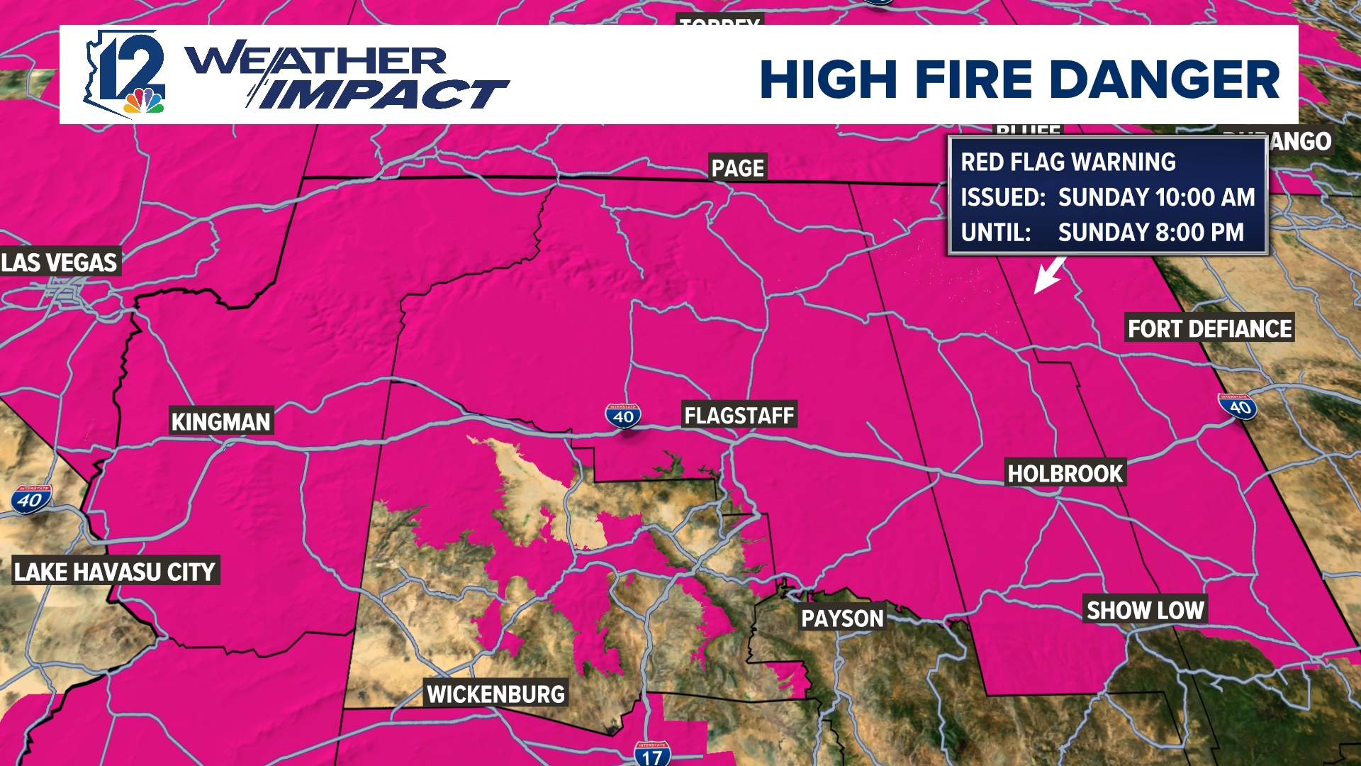 Weather Impact Alert: Increased fire danger across Arizona this weekend ...