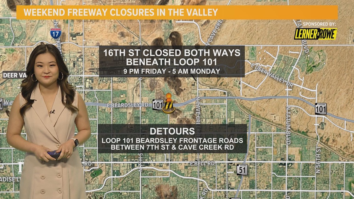 Phoenix traffic: Road closures and detours for April 5 weekend | 12news.com