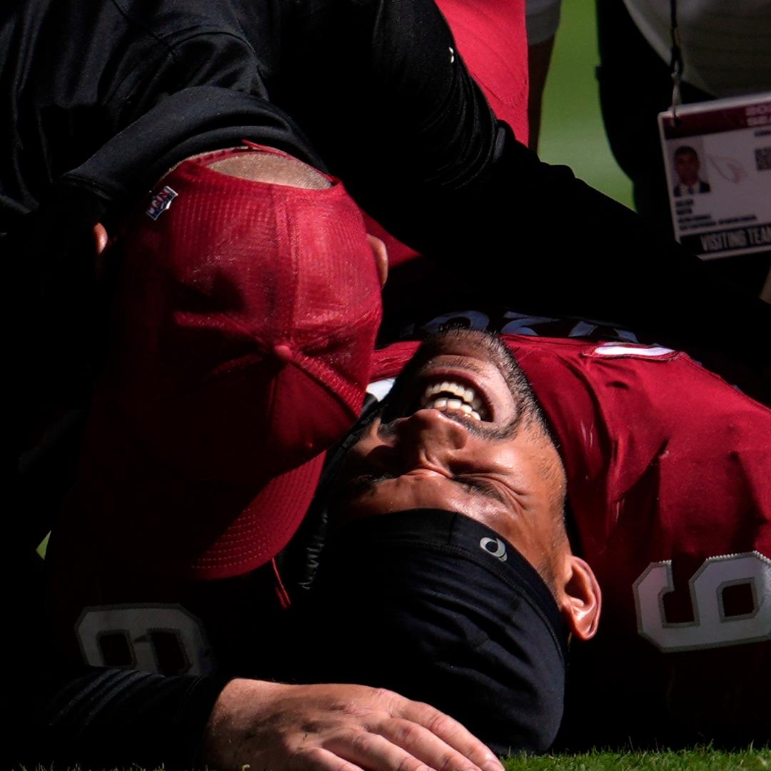 Arizona Cardinals running back James Conner carted off field with ankle ...