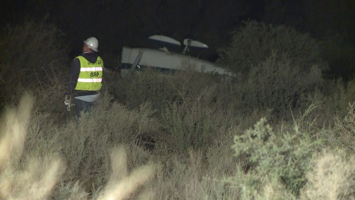 Pilot dead after small plane hits power line south of Phoenix Goodyear ...