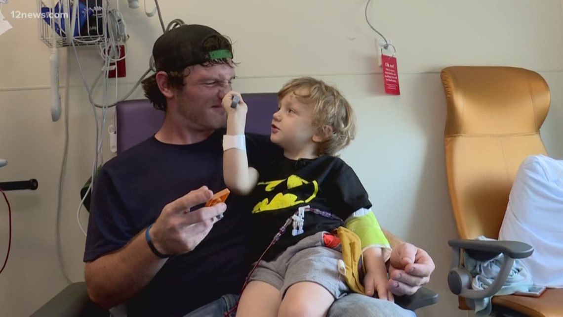 Birthday boy receives his 58th blood transfusion on his fourth birthday ...