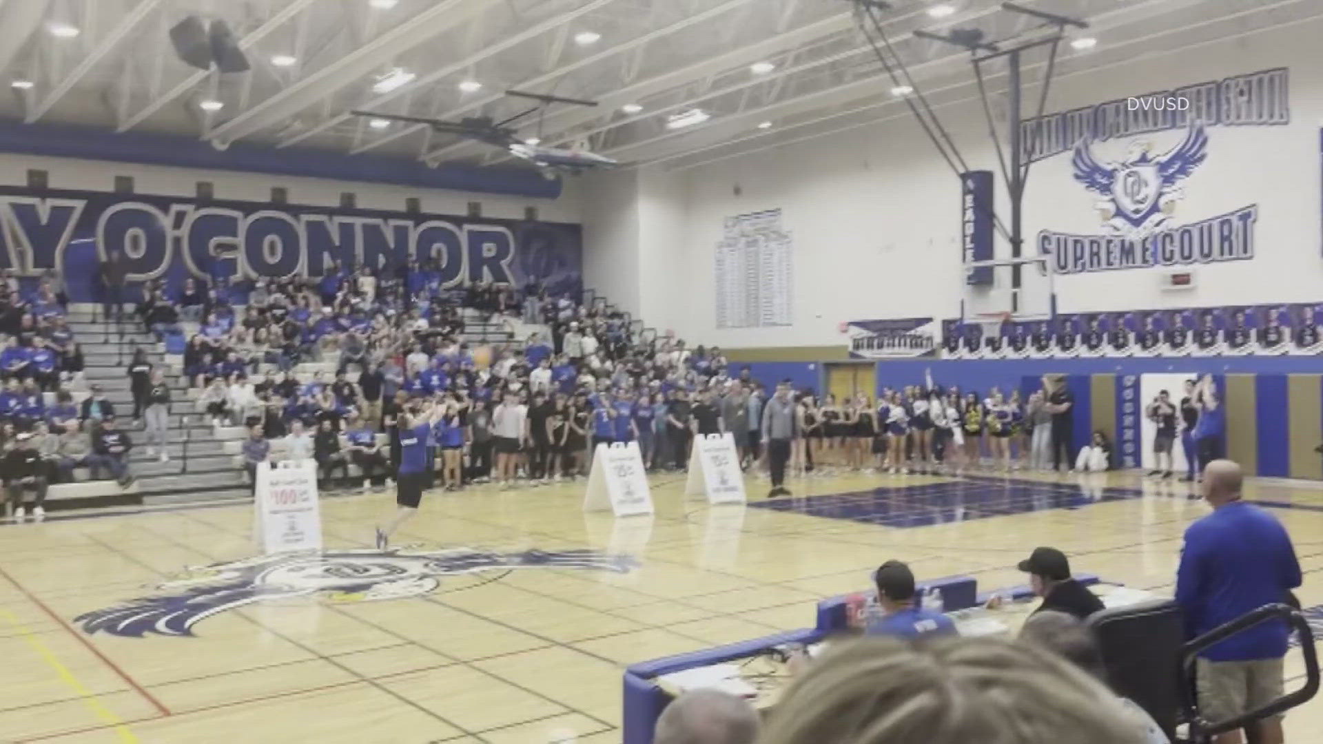 High school senior’s half-court shot wins hearts | 12news.com