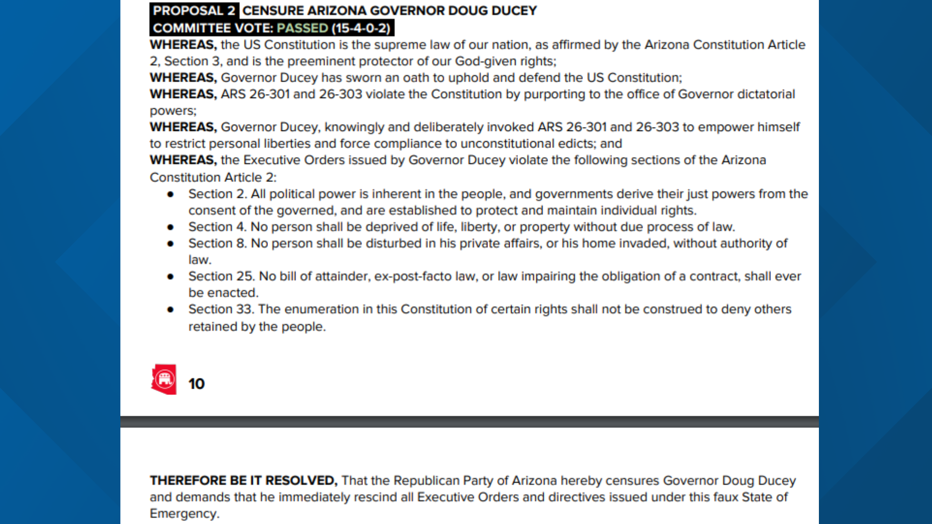 Ducey, Flake, Cindy McCain: Arizona GOP plans to censure leading ...