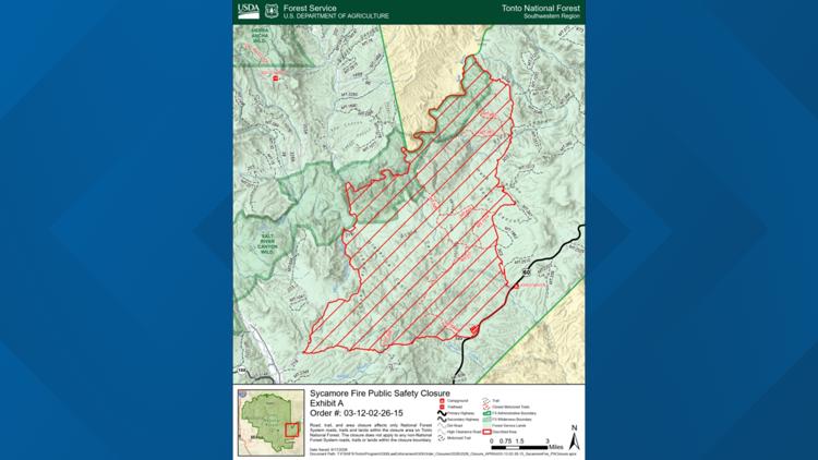 Sycamore Fire burning north of Globe nearly doubles in size | 12news.com