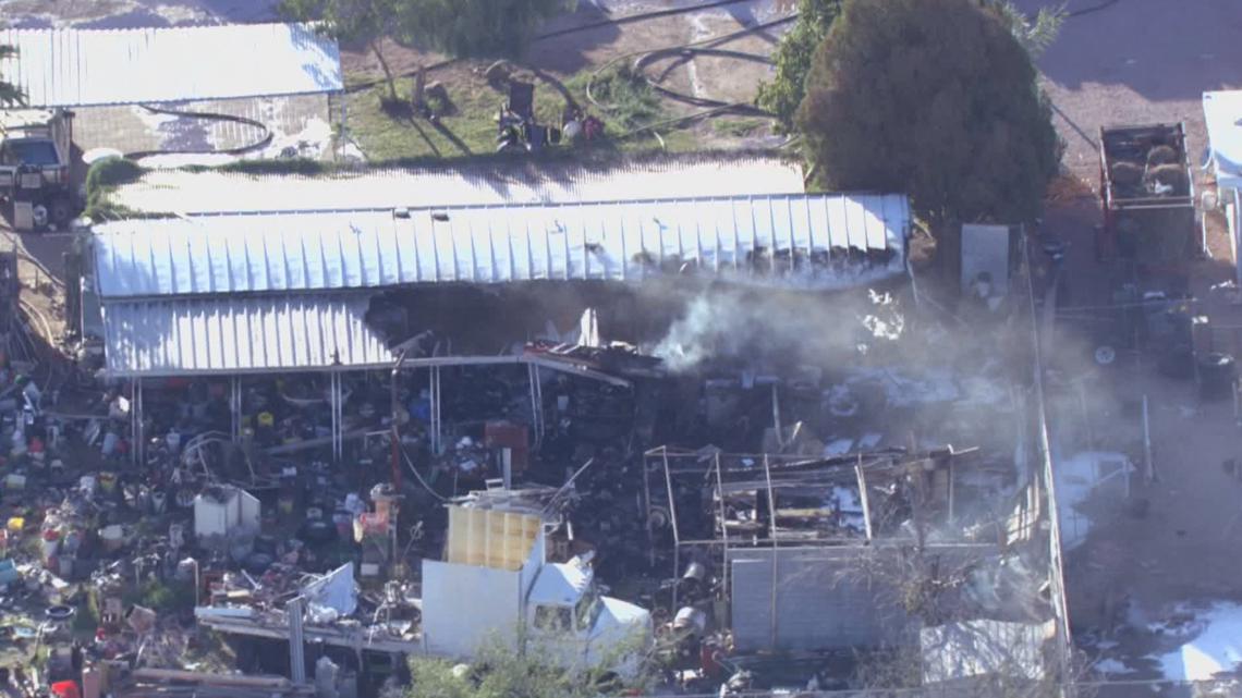 Crews fighting a house fire in Glendale | 12news.com