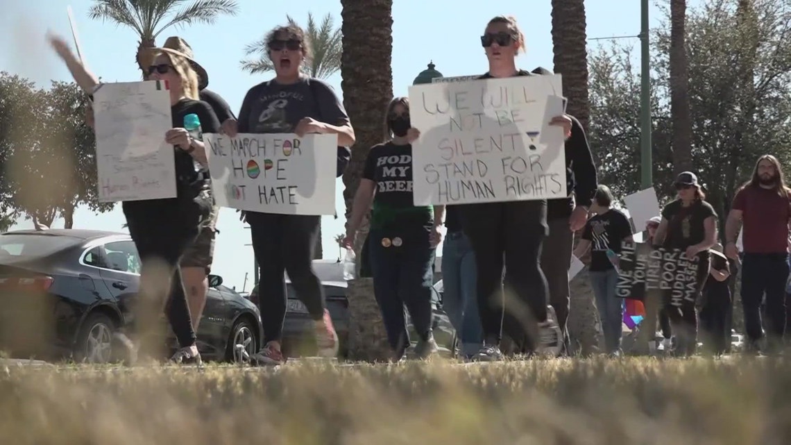 Arizonans take part in ’50 Protests in 50 State’ | 12news.com