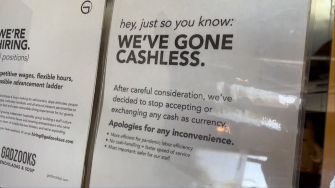 Valley restaurants explain why they've stopped accepting cash | 12news.com