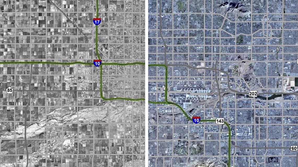 Century of Maricopa County change showcased in interactive map | 12news.com