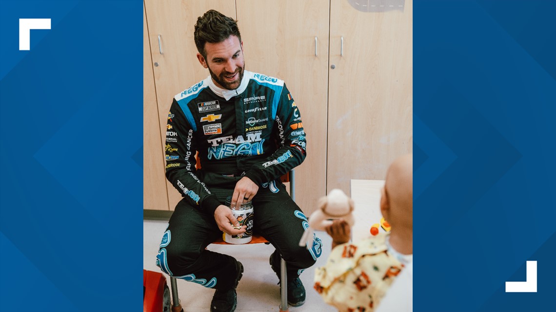 Corey LaJoie visits pediatric cancer patients before NASCAR race ...