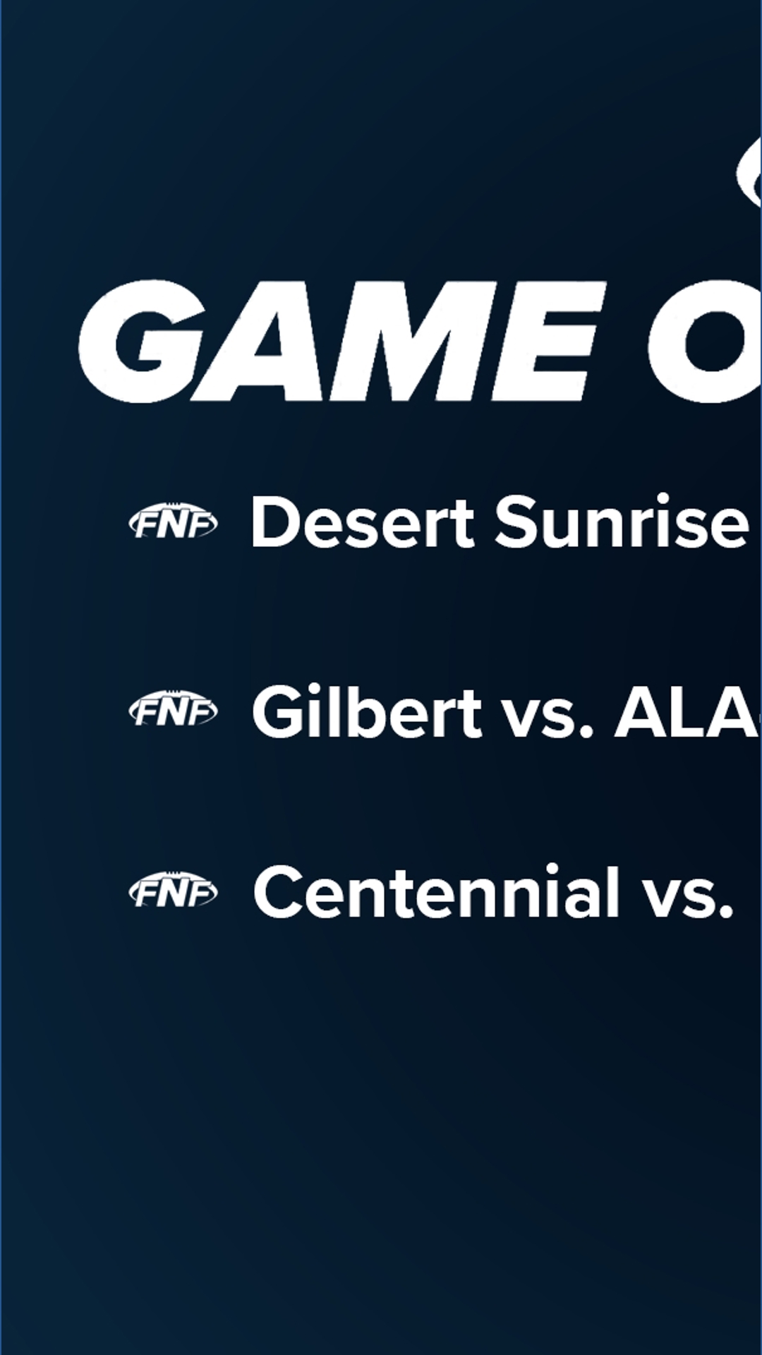 Friday Night Fever Game of Week 7, Oct. 10 | 12news.com