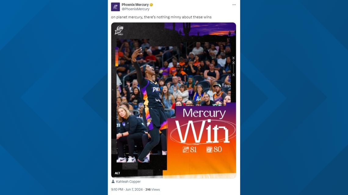 Mercury beat Lynx 81-80 | 12news.com