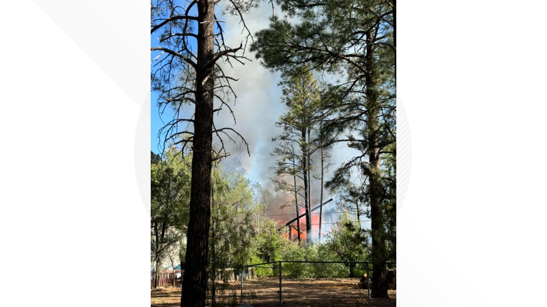 Rural Arizona residents evacuate due to large house fire | 12news.com