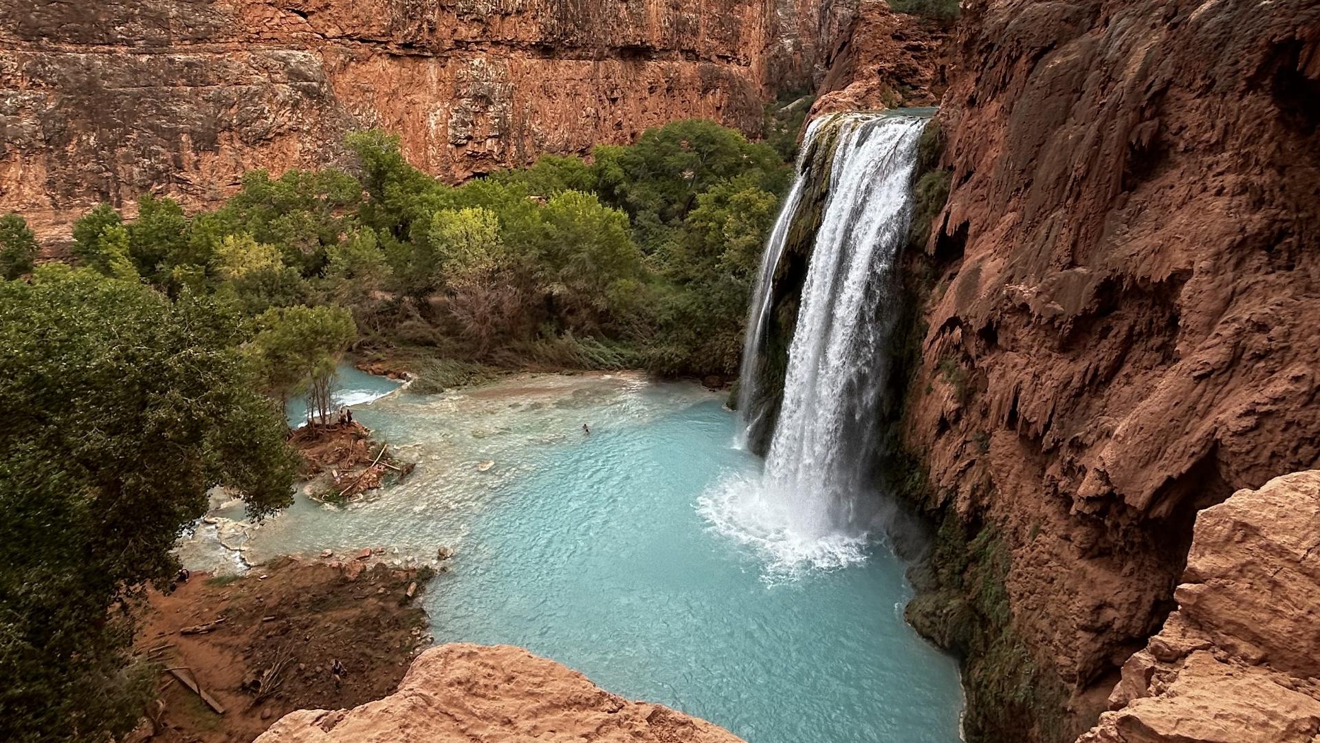 Arizona Senate candidate tours Havasu Falls following flooding | 12news.com