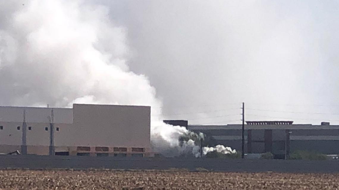 Semi-truck hazardous chemical fire at an Amazon warehouse under control ...