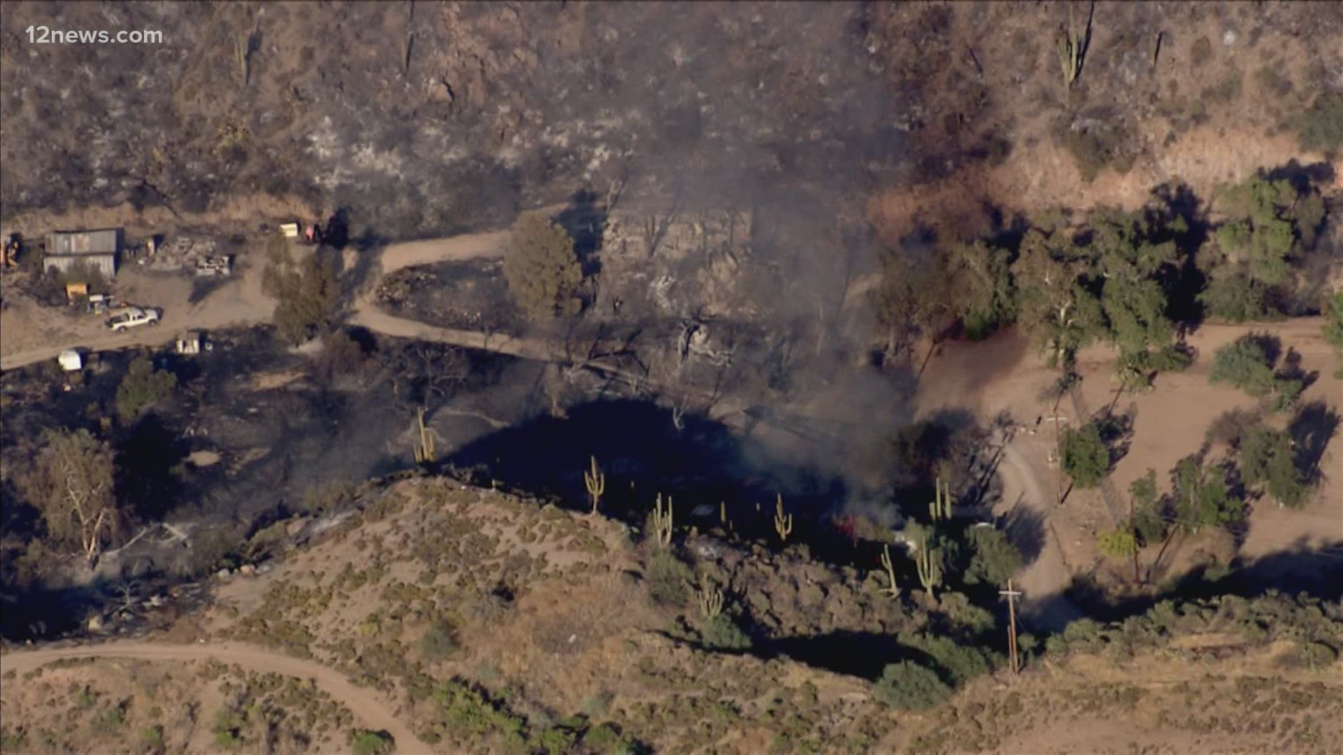 Sears fire burning 8 miles northeast of Cave Creek | 12news.com