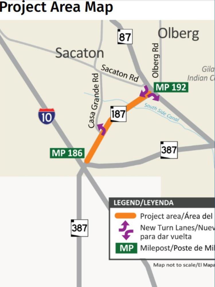 ADOT project to reduce traffic congestion on State Route 187 in Arizona ...