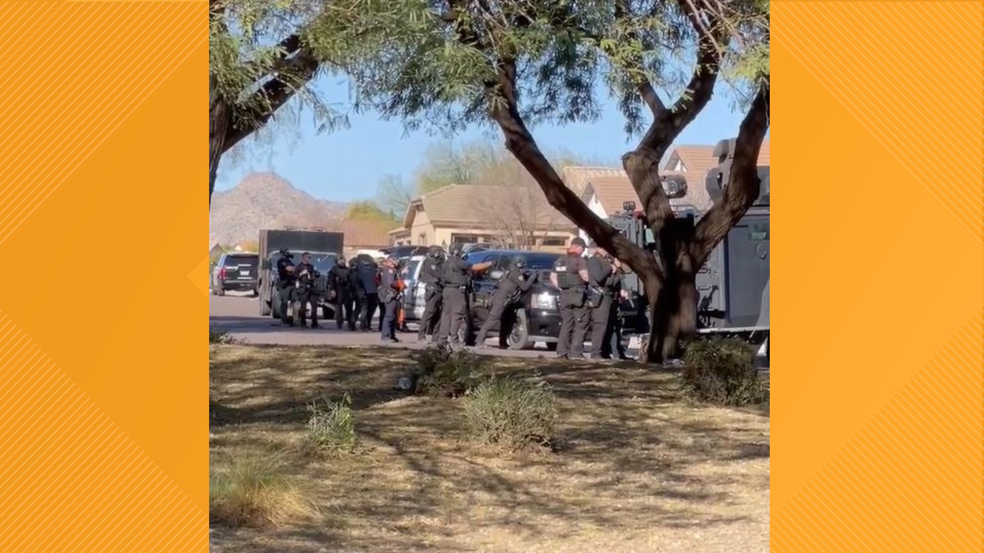 Surprise PD trying to get suspect to surrender | 12news.com