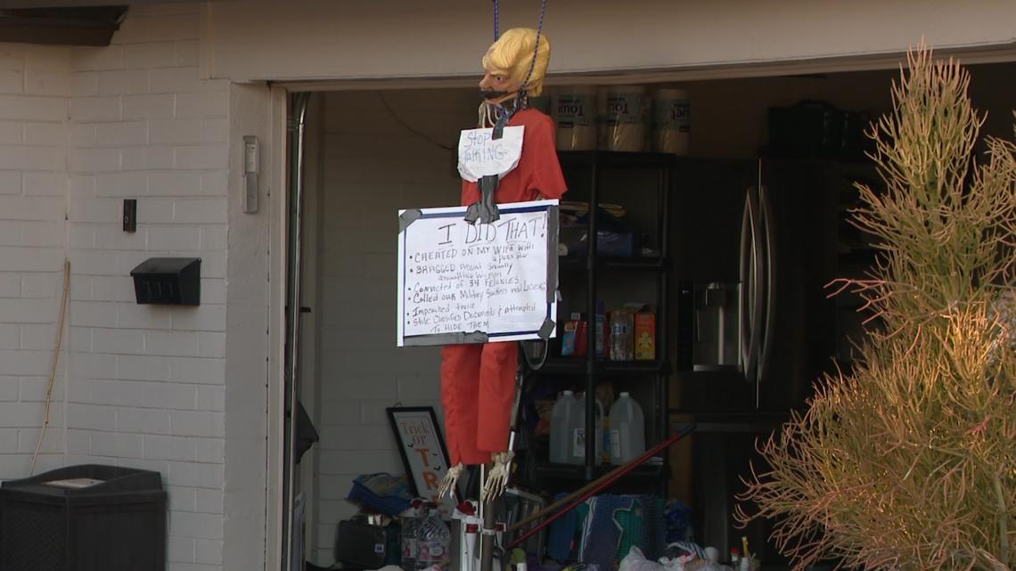 Trump effigy found hanging in Tempe neighborhood | 12news.com