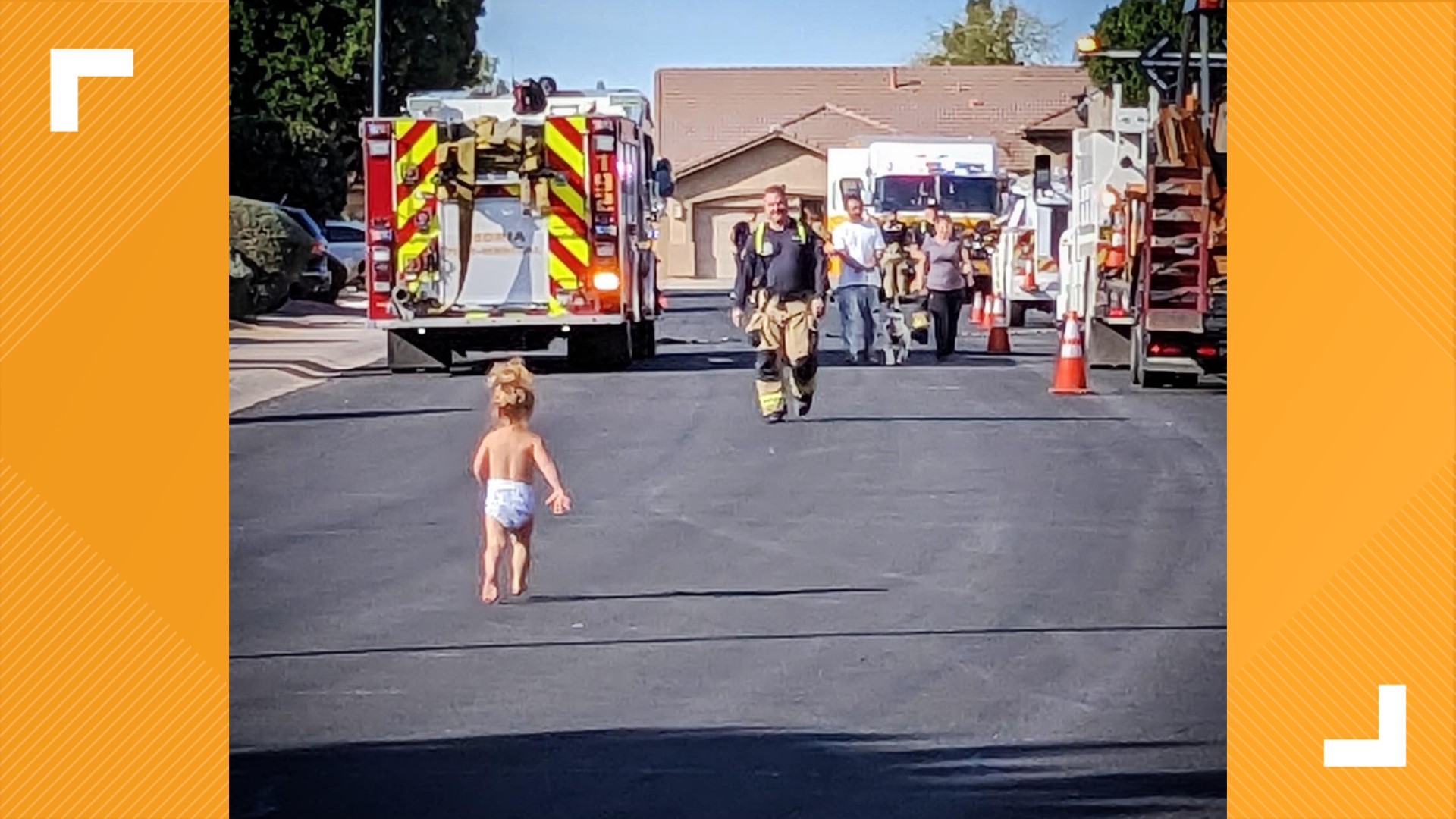 Heartwarming moment between Glendale fire captain and daughter | 12news.com