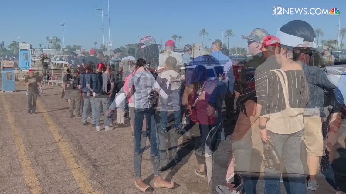 The line to get into Pres. Trump's rally in Phoenix | 12news.com