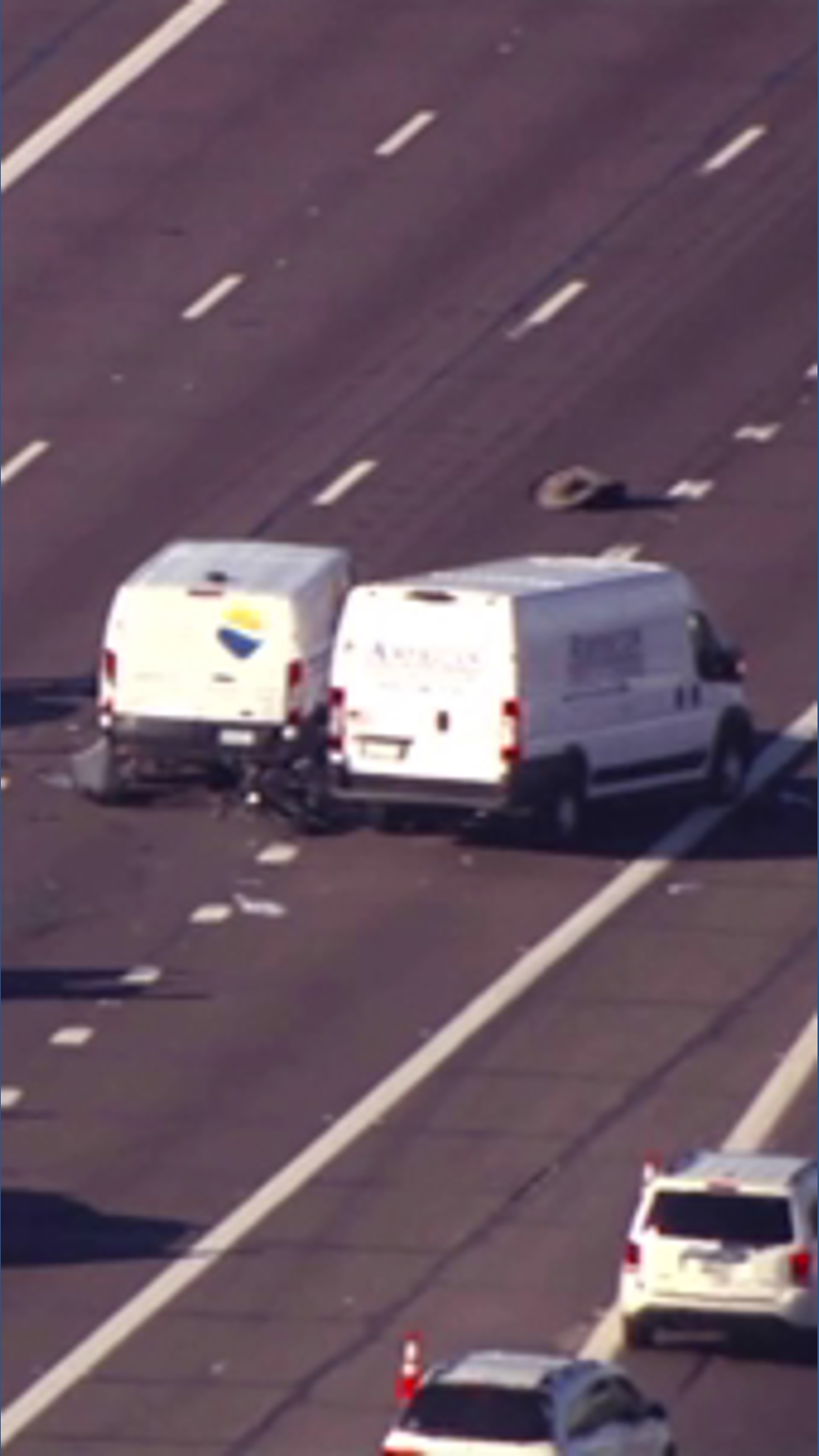 Motorcyclist dies after being trapped beneath van on westbound Loop 202 ...