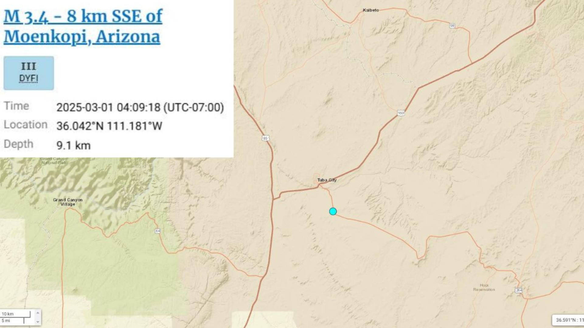3.4 magnitude earthquake hits in Arizona | 12news.com
