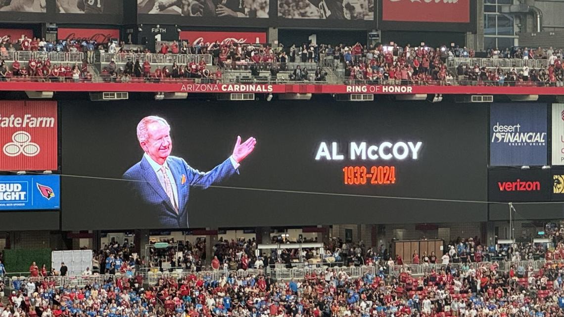 How the Arizona Cardinals honored Al McCoy on Sunday | 12news.com