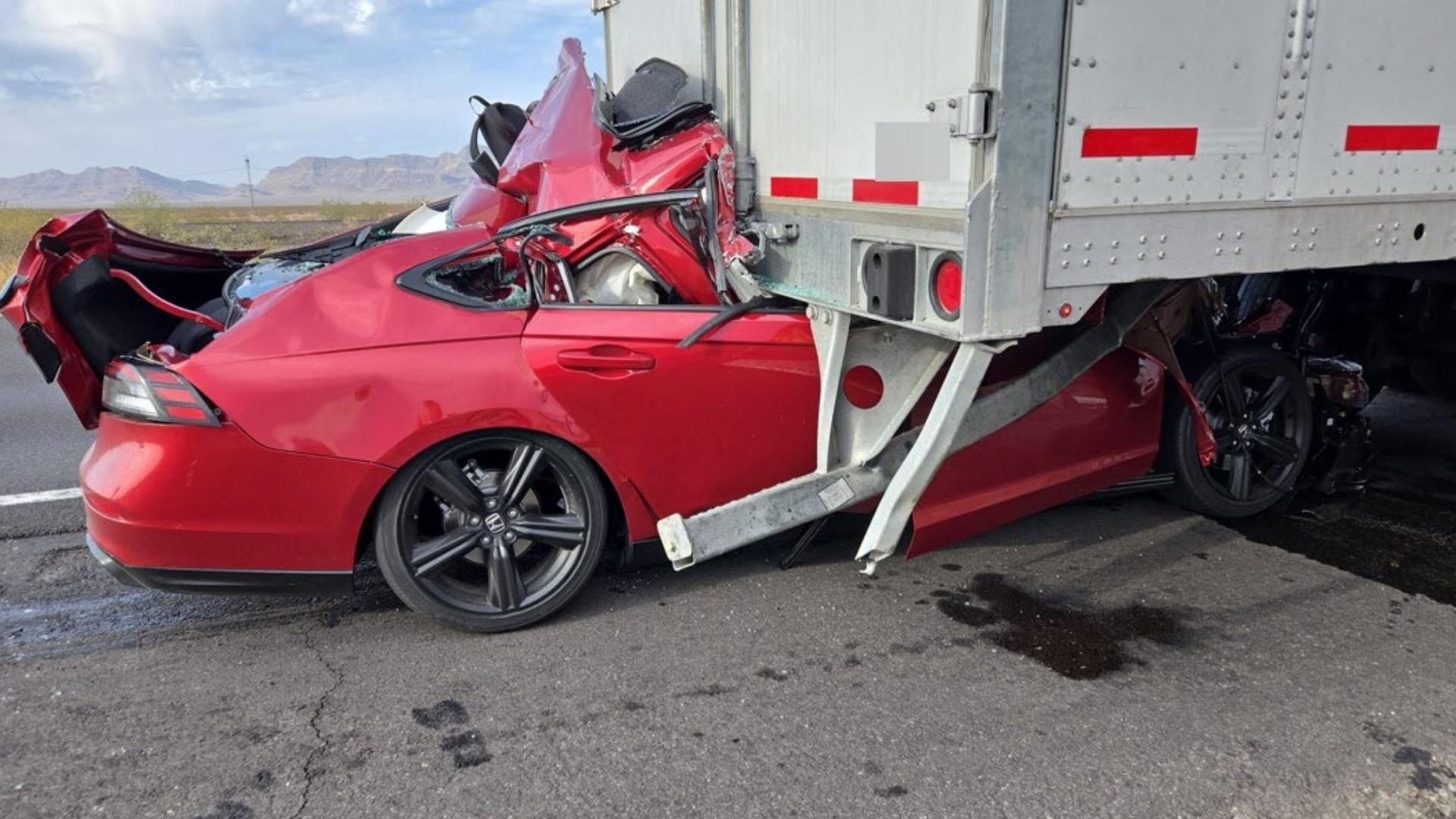 Driver survives after car smashes into back of semi on Interstate 10 ...