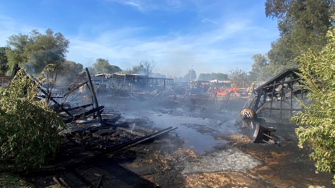Images from Fremont barn fire | 12news.com
