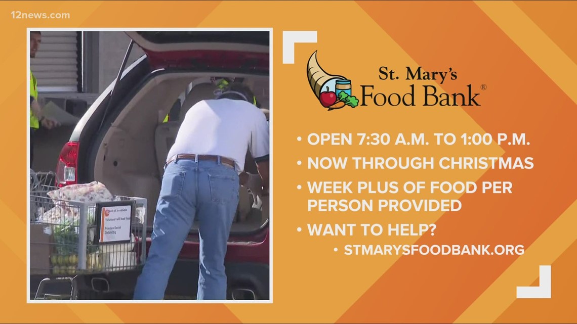 St. Mary's Food Bank open through Christmas Eve | 12news.com