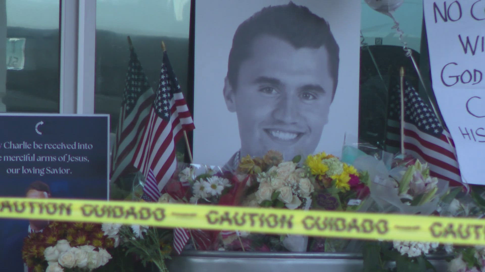 Charlie Kirk supporters gather at TPUSA to mourn his death | 12news.com