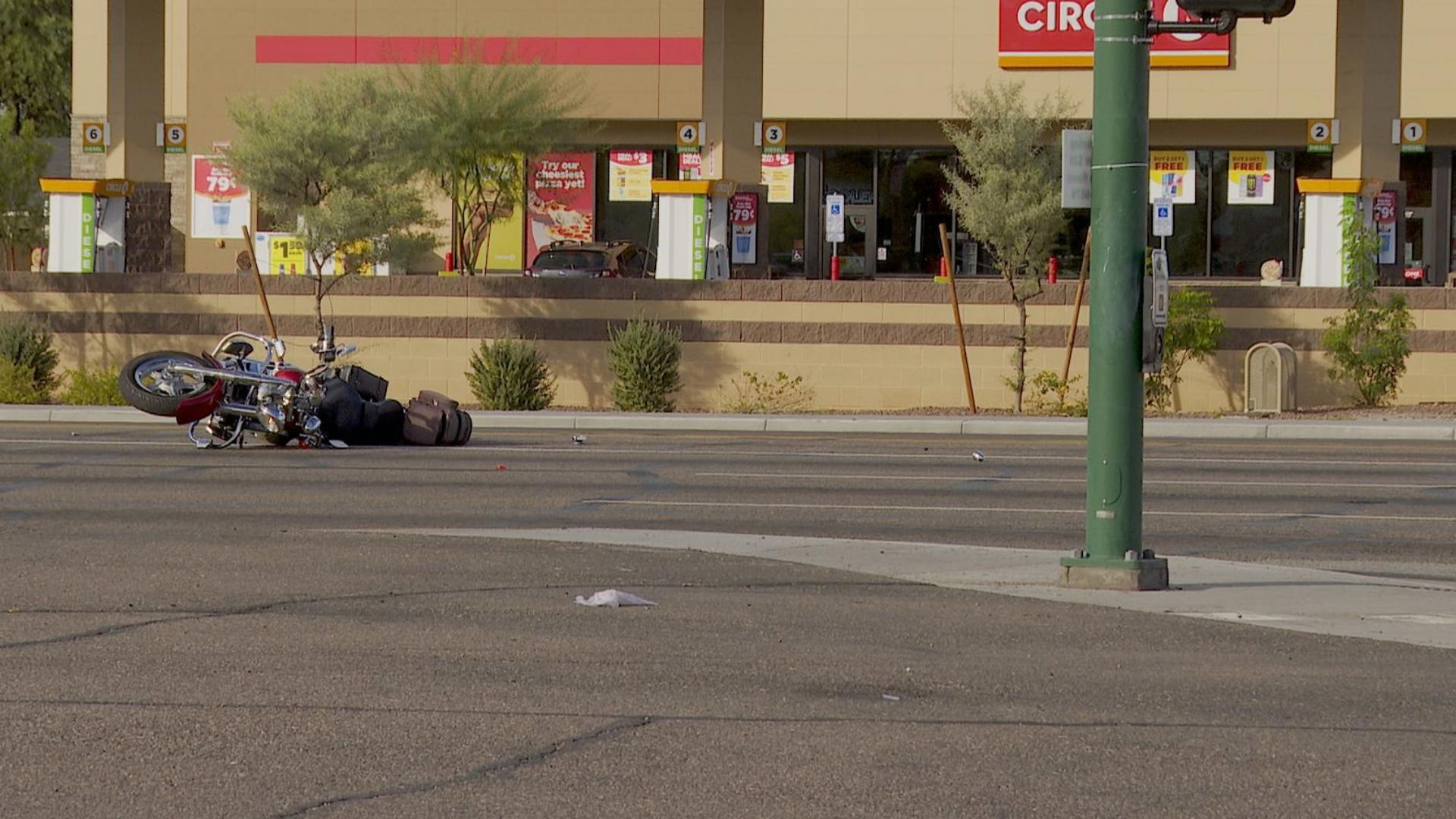 2 people taken to hospital after motorcycle crash in Phoenix | 12news.com