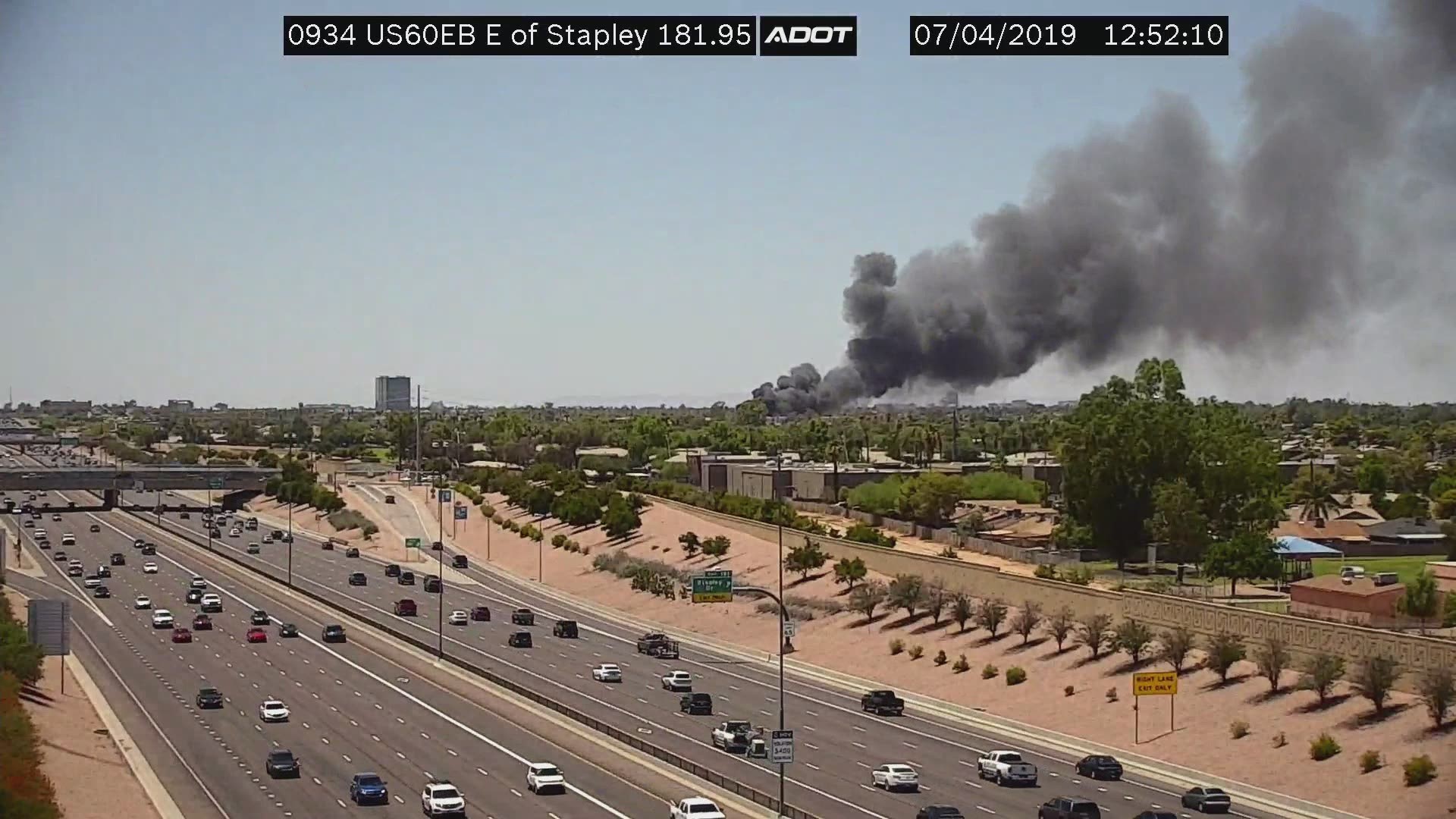 No injuries reported after fire breaks out at Mesa construction yard ...