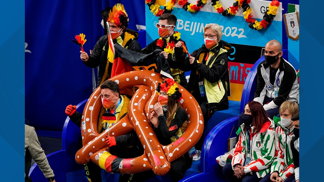 Giant pretzel warms the hearts of Winter Olympic spectators | 12news.com