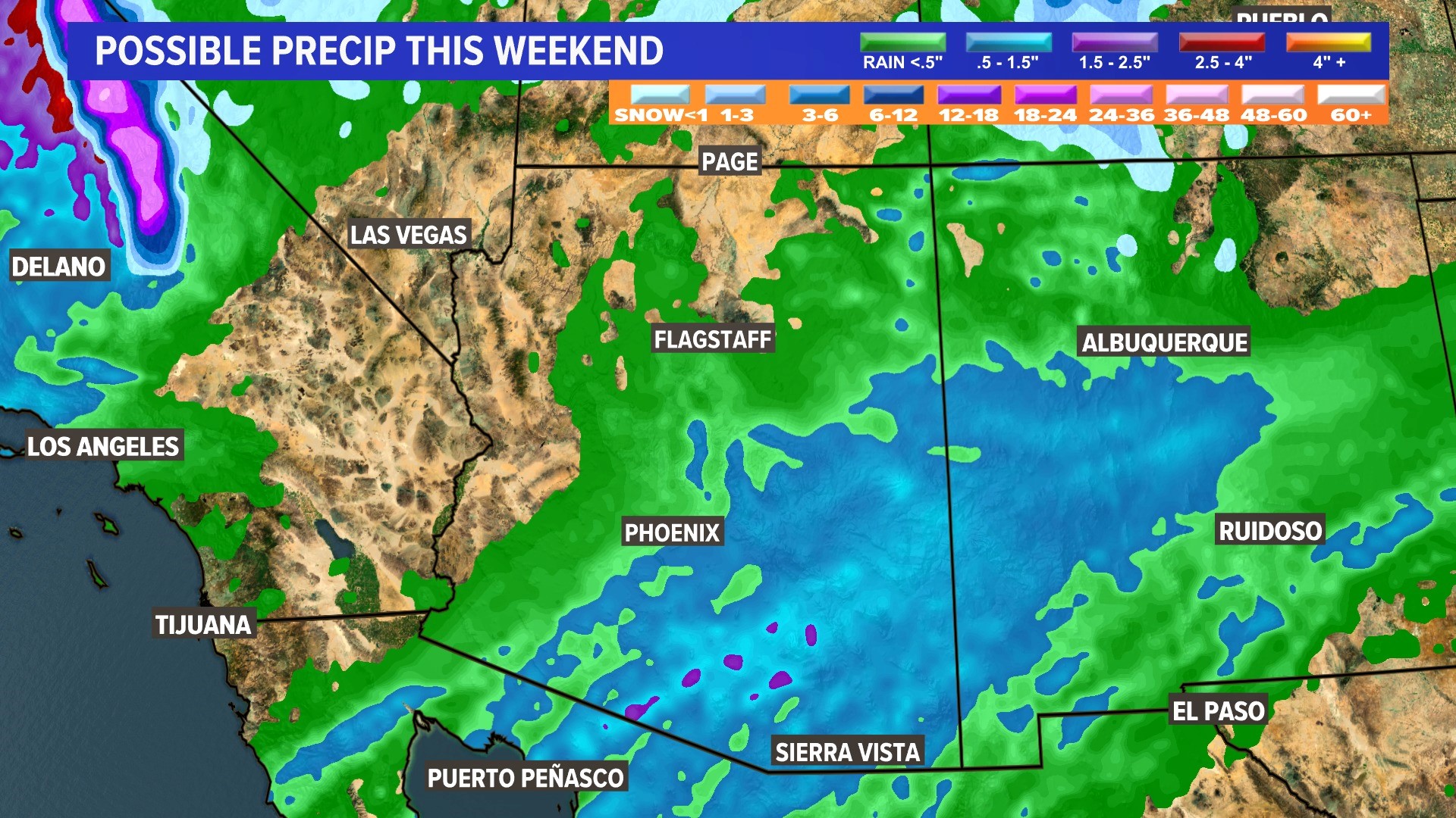 Rain expected during the weekend throughout Arizona | 12news.com